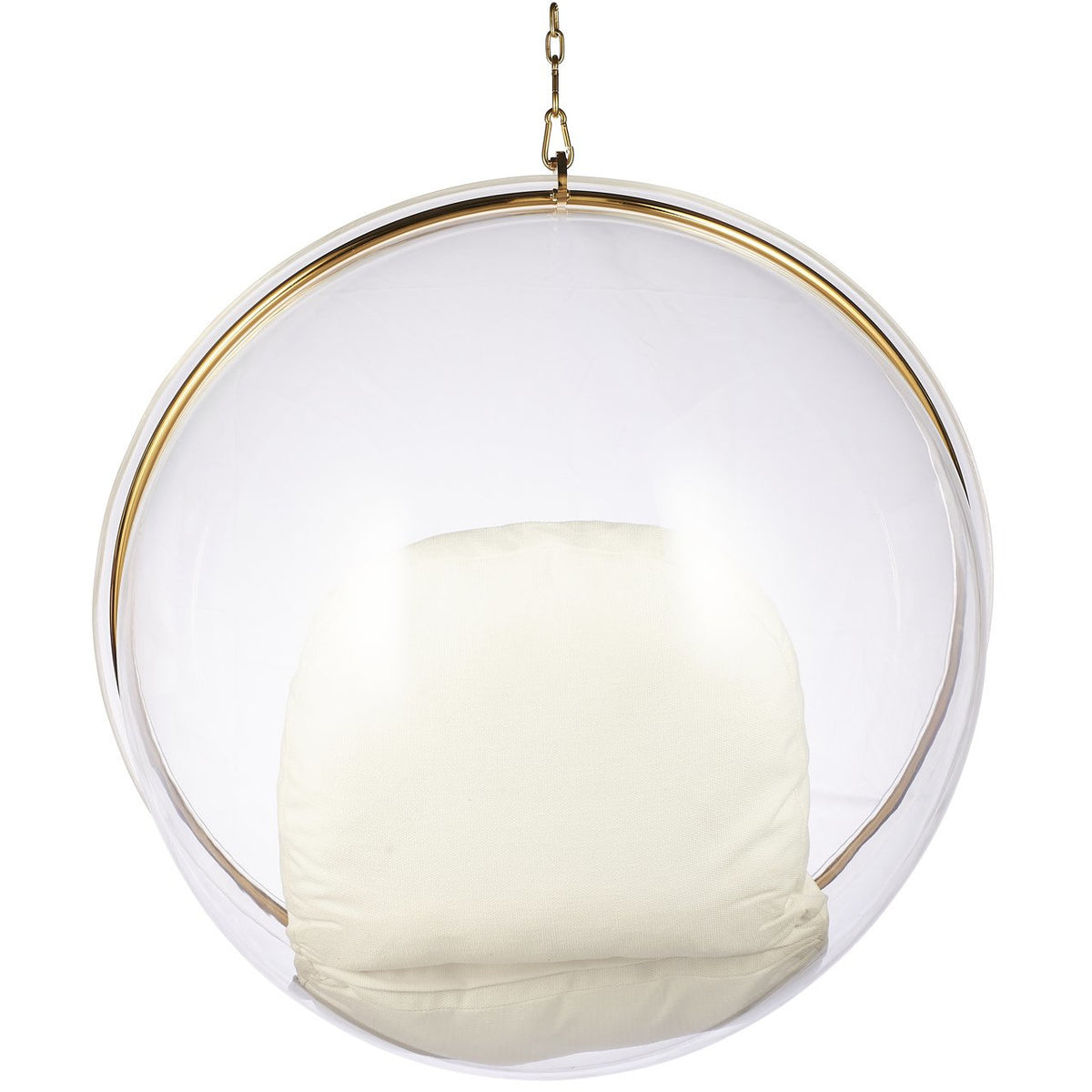 Hanging Bubble Chair in Gold Finish | Bubbles and Balls