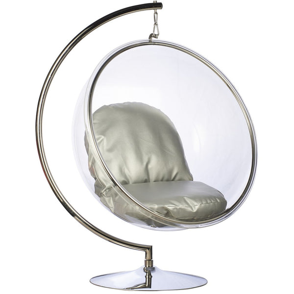 Bubble Chair and Stand in Stainless Steel | Bubbles and Balls